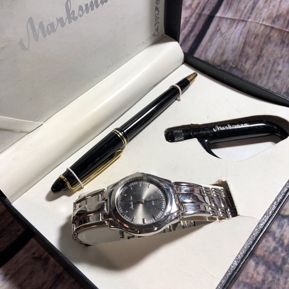 marksman | Jewelry | Vintage Marksman Watch Pen Flashlight Gift Box ...